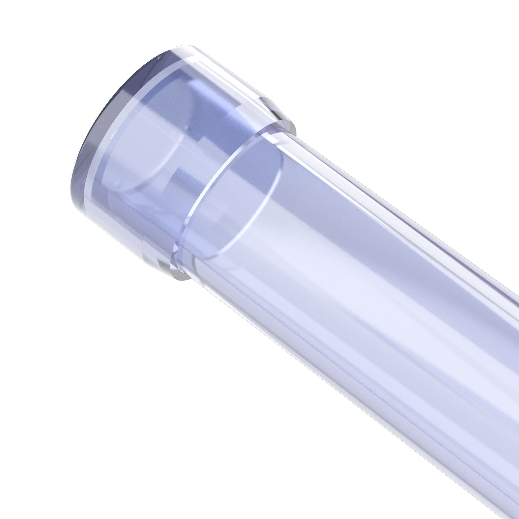 3/4" External Flat PVC Cap, Clear UV FORMUFIT Furniture Grade, Made in ...